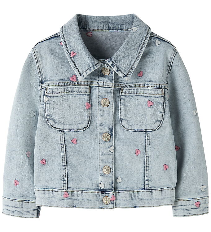 Name It Denim Jacket - NmfElisa - Light Blue Bleached Denim | KW US